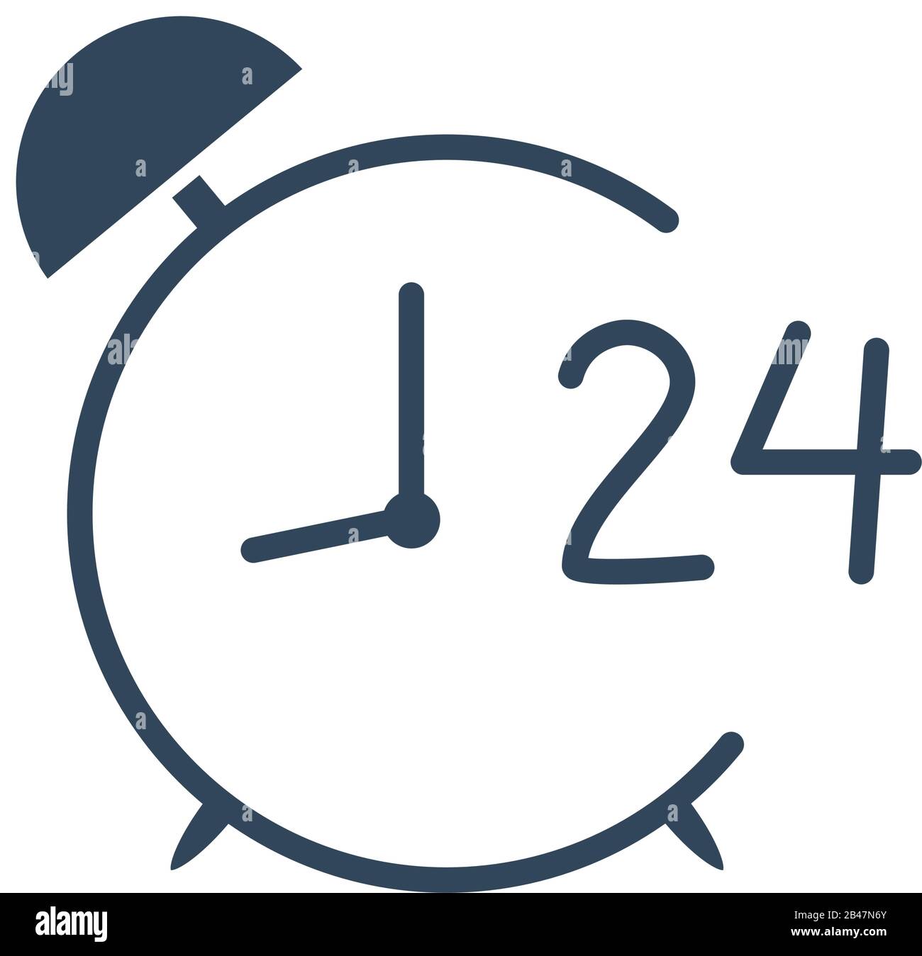 clock with 24 hours arrow silhouette style icon design, Delivery ...