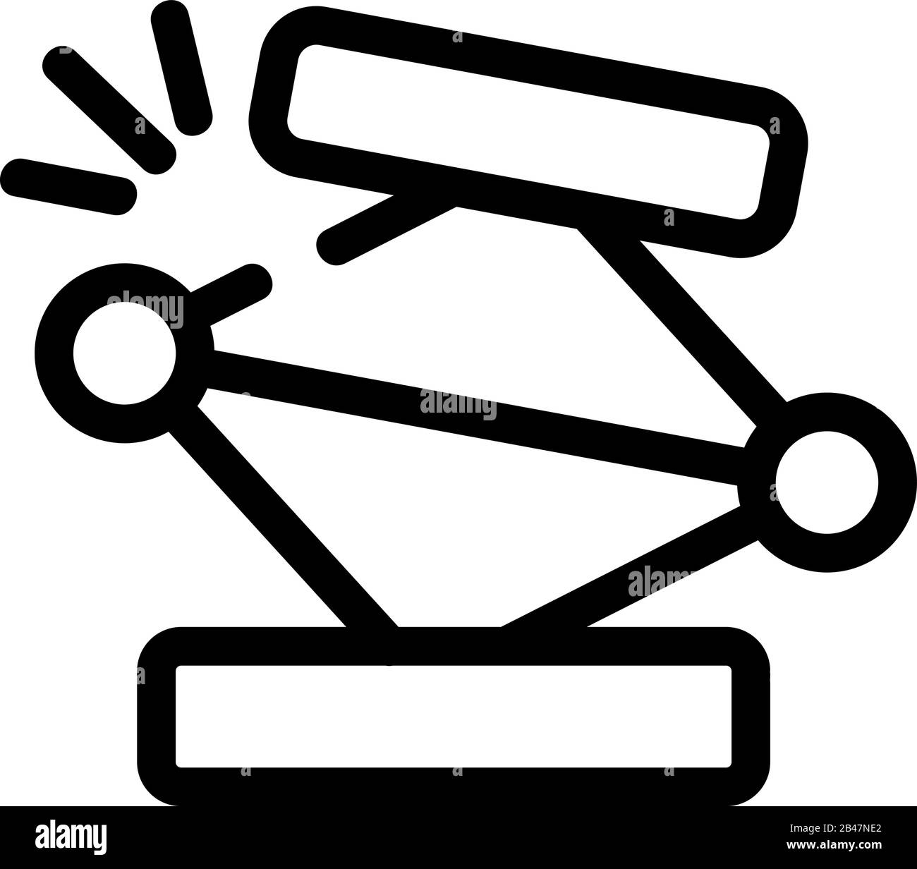 Car jack-screw icon vector. Isolated contour symbol illustration Stock ...