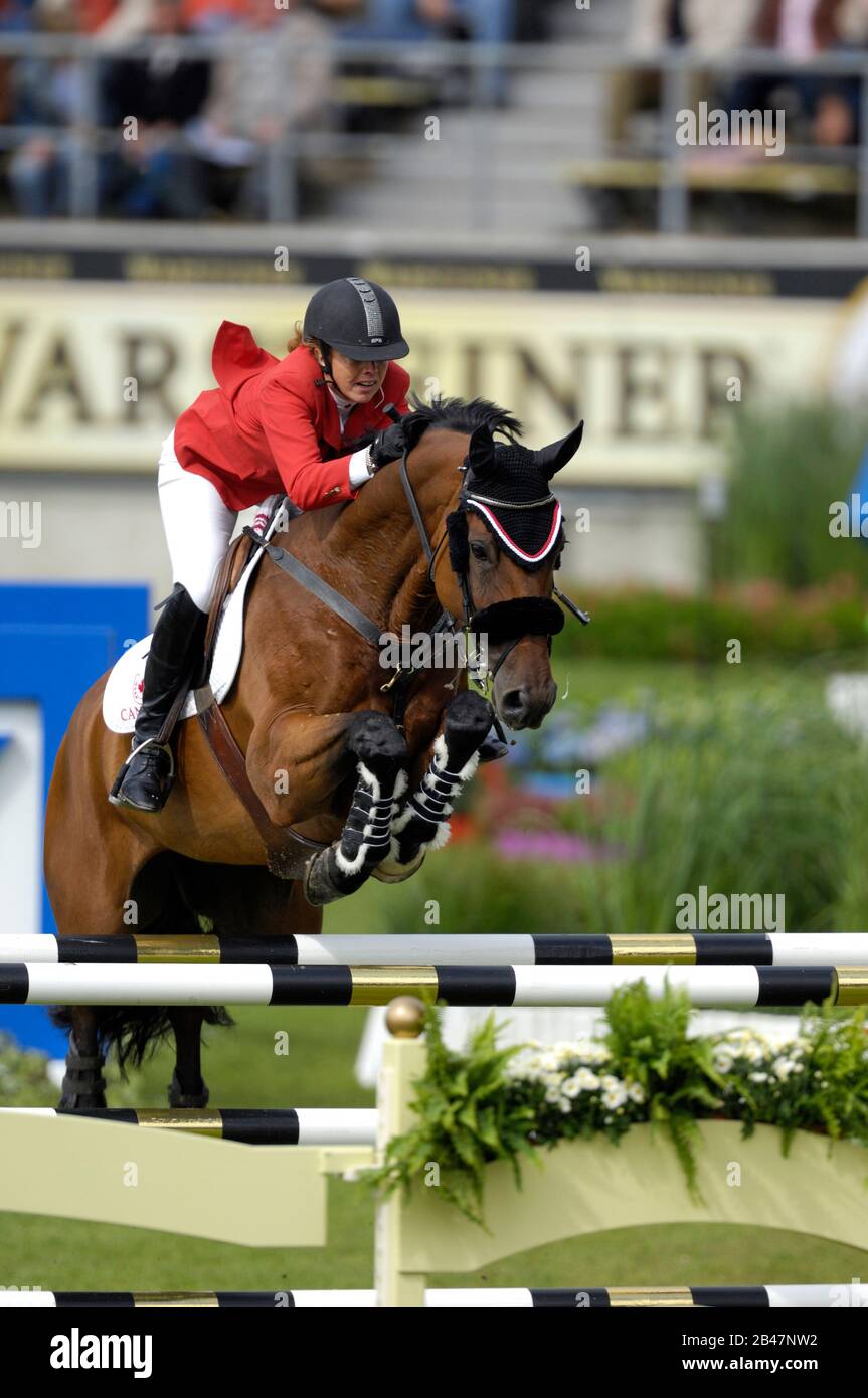 Jill Henselwood (CAN) riding Special Ed, World Equestrian Games, Aachen ...