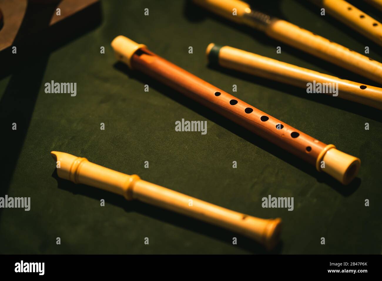 Early Music Historical Instrument - Wooden Soprano Recorders Stock ...