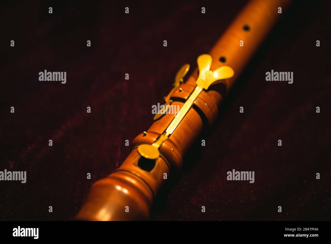 Early Music Historical Instrument - Flaps of a Baroque Oboe Stock Photo ...