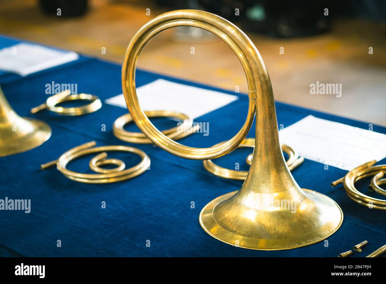 Early Music Historical Instrument - Baroque Horn Stock Photo - Alamy