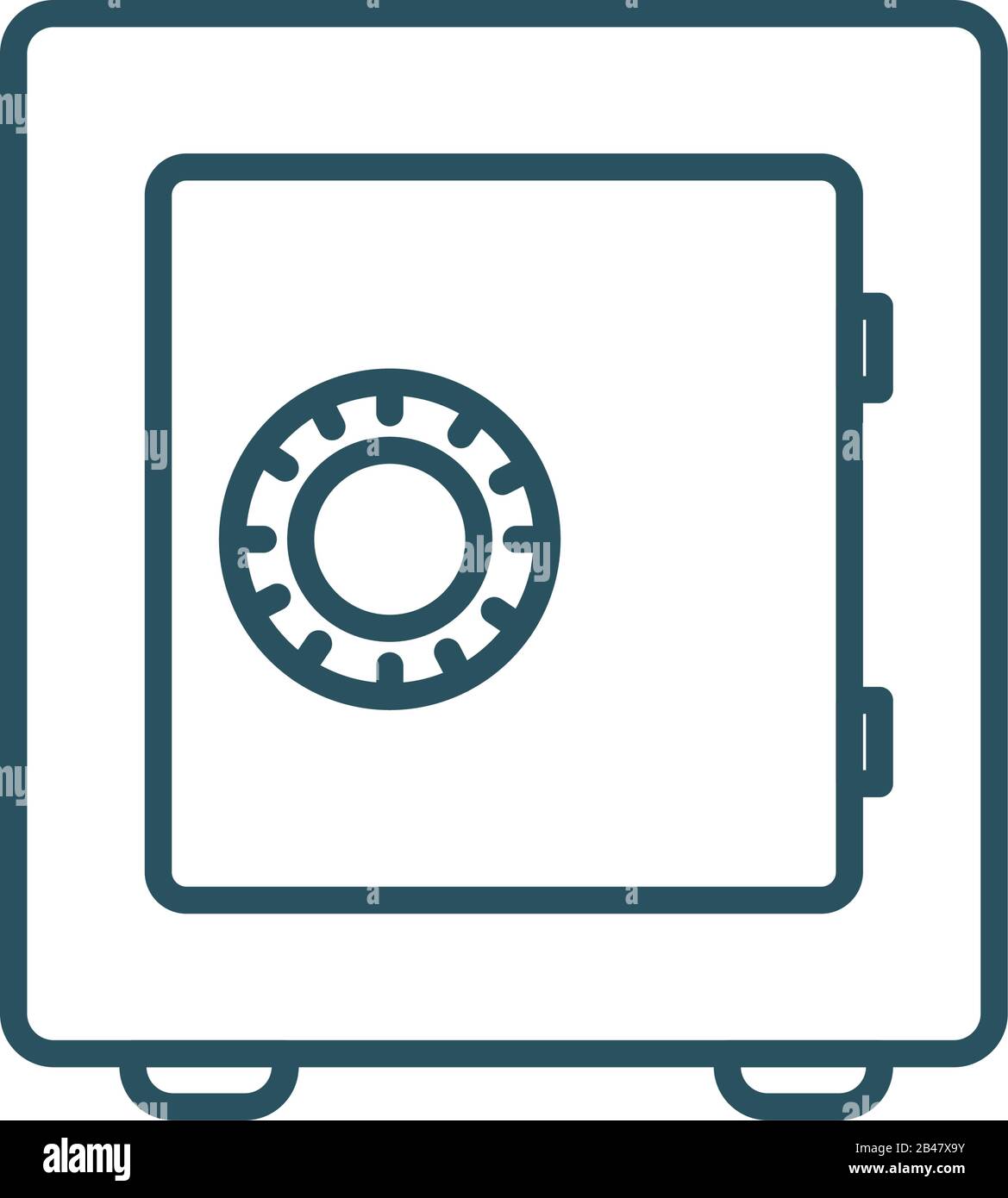 strongbox line style icon of money financial item banking commerce ...