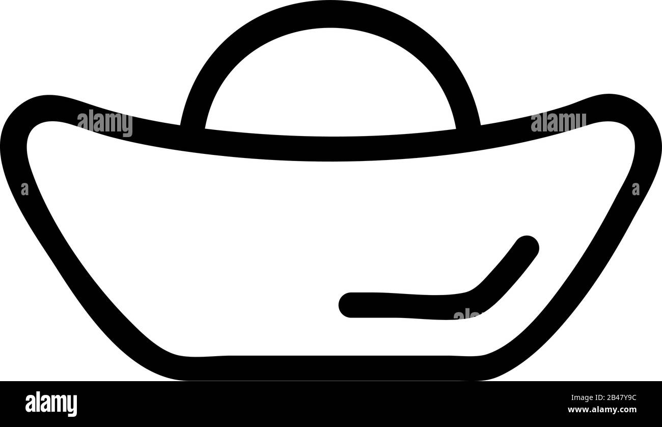 Gold smelting icon vector. Isolated contour symbol illustration Stock ...