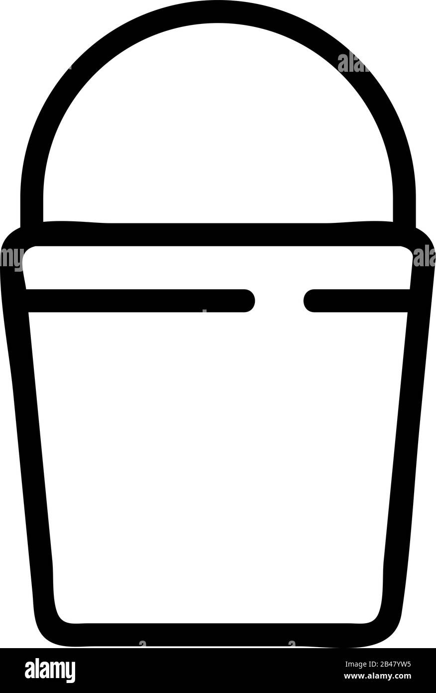 bucket icon vector. Isolated contour symbol illustration Stock Vector ...