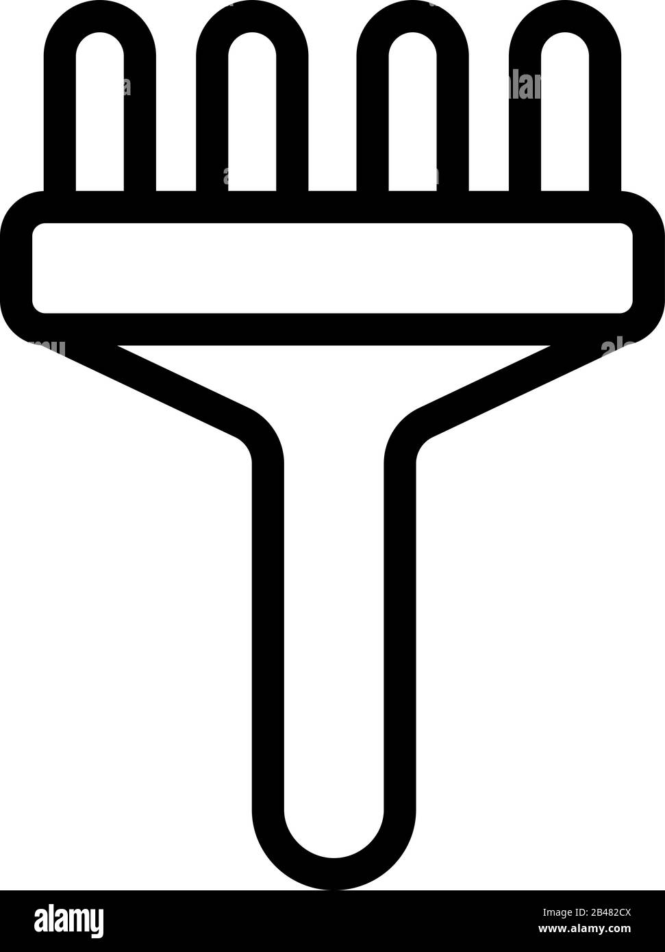 rake icon vector. Isolated contour symbol illustration Stock Vector ...