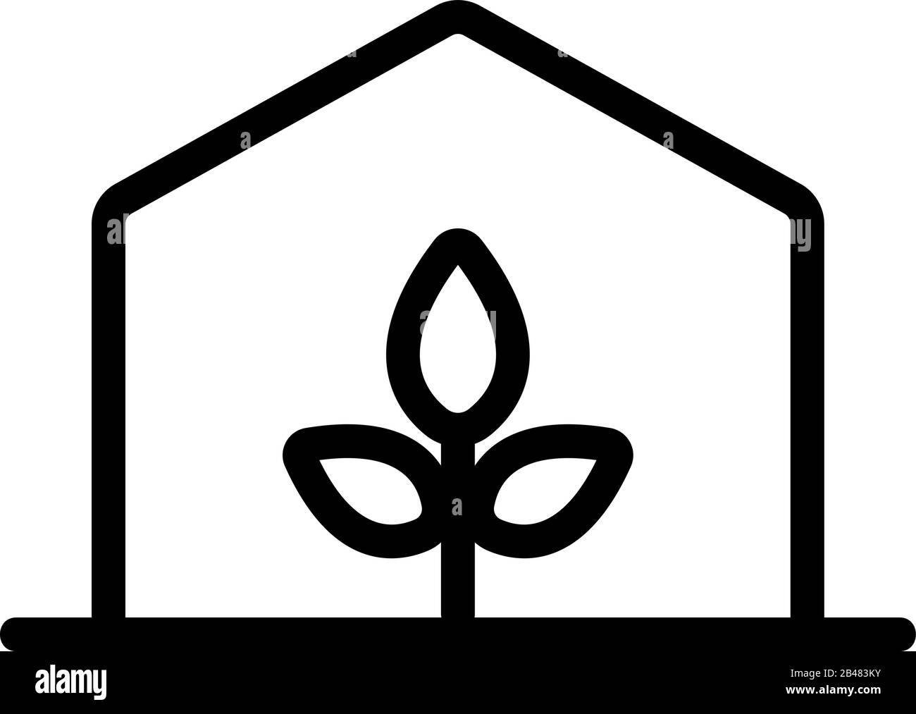 Greenhouse icon vector. Isolated contour symbol illustration Stock ...