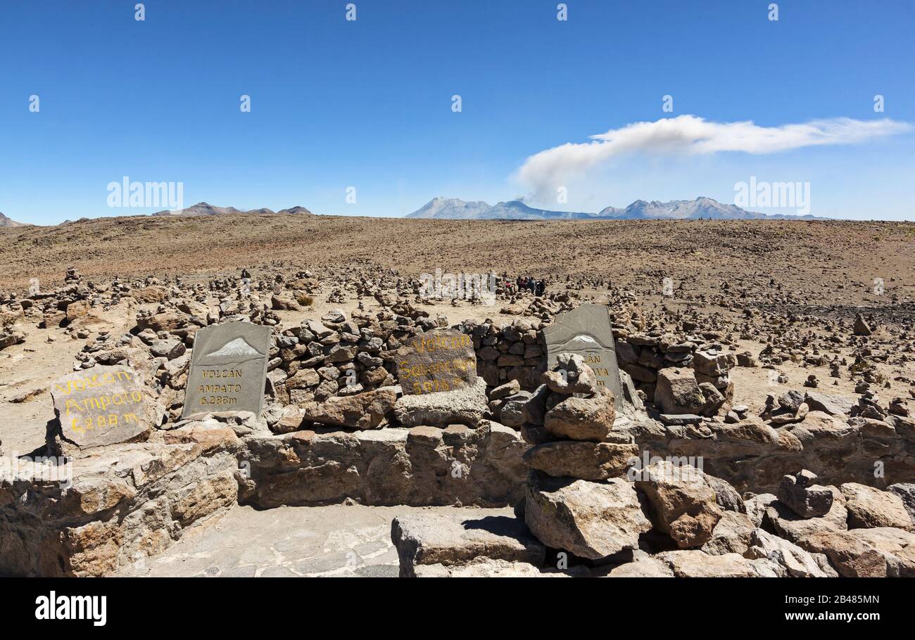 Ampato, a peak of dormant 6,288-metre (20,630 ft) volcano in the Andes ...