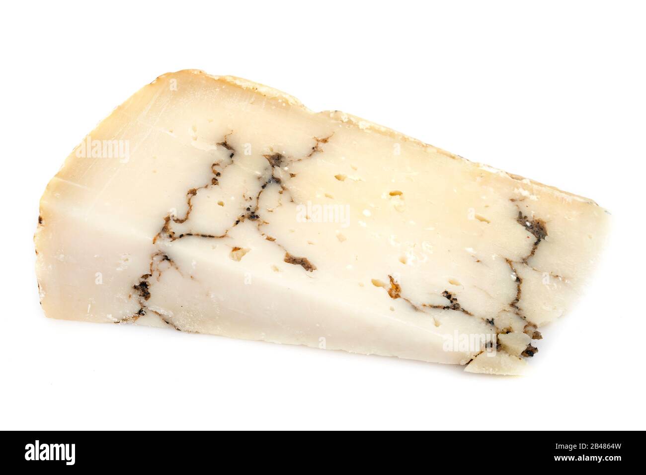 truffle cheese in front of white background Stock Photo - Alamy