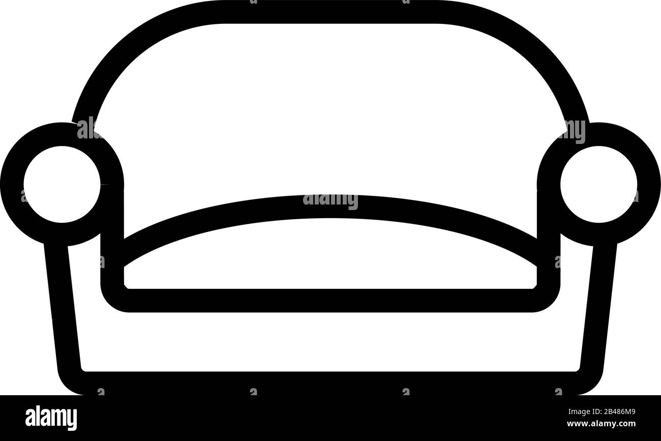 Home sofa icon vector. Isolated contour symbol illustration Stock ...