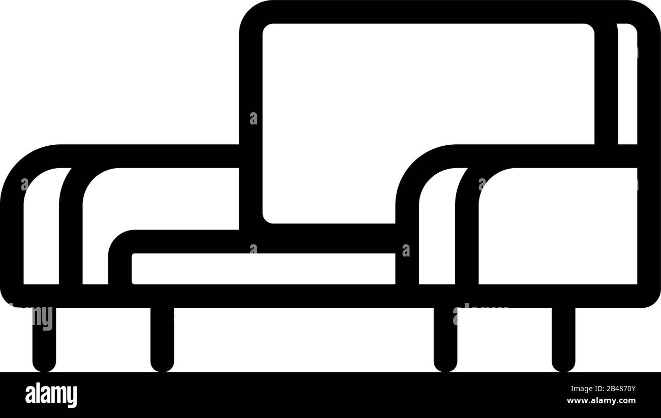 Home sofa icon vector. Isolated contour symbol illustration Stock ...