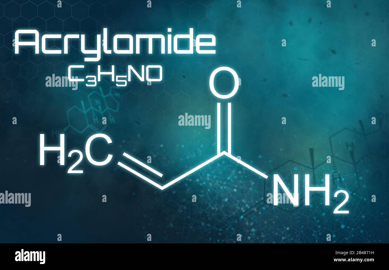 Chemical formula of Acrylamide on a futuristic background Stock Photo ...