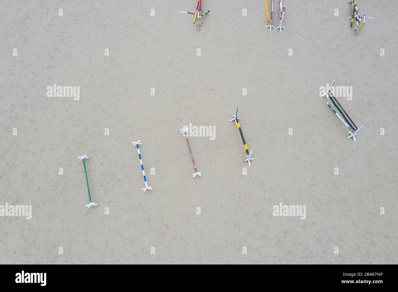 Equestrian course surface from above Stock Photo - Alamy