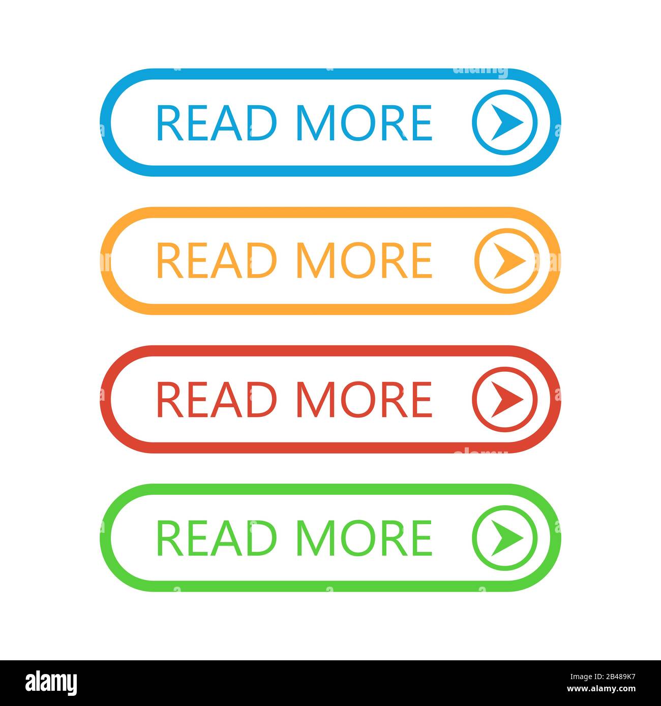 Set of Read More buttons. Vector colorful buttons isolated. Web buttons Stock Vector Image & Art ...