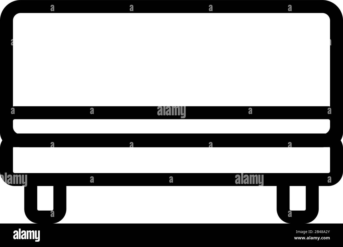 comfortable sofa icon vector. Isolated contour symbol illustration ...