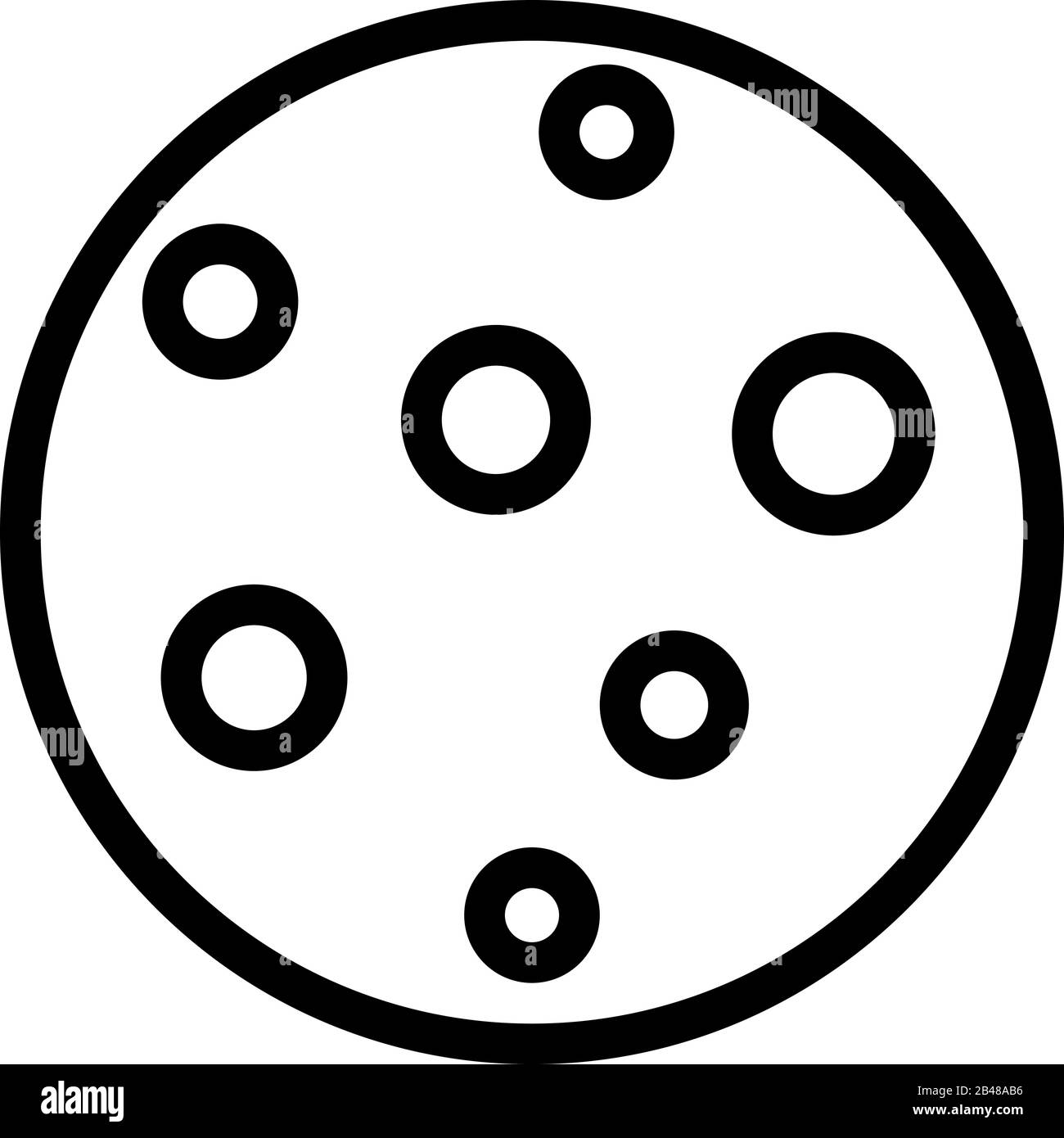 Delicious cookie icon vector. Isolated contour symbol illustration ...