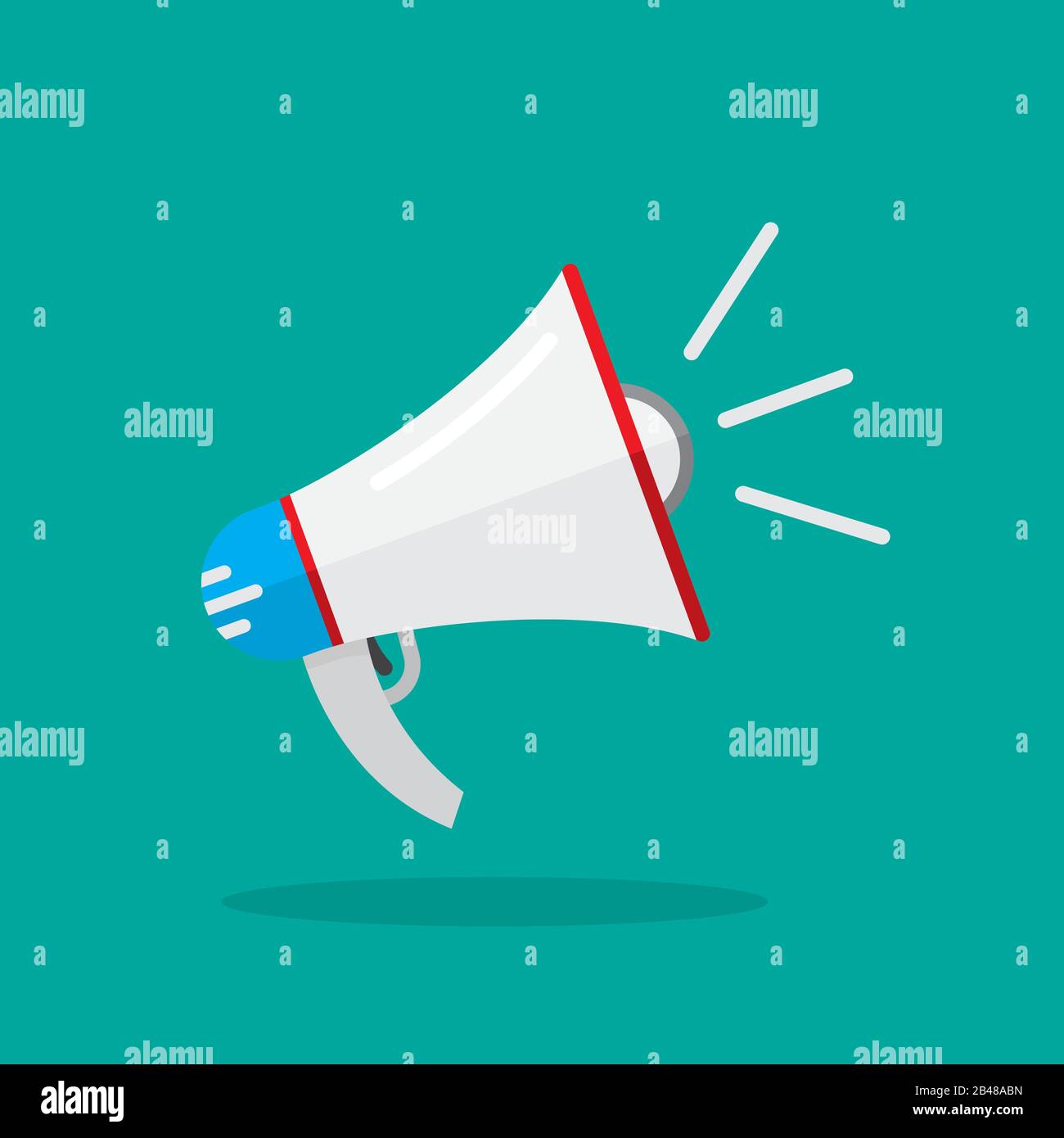 Loudspeaker icon in flat design. Symbol of rally or protest. Vector ...