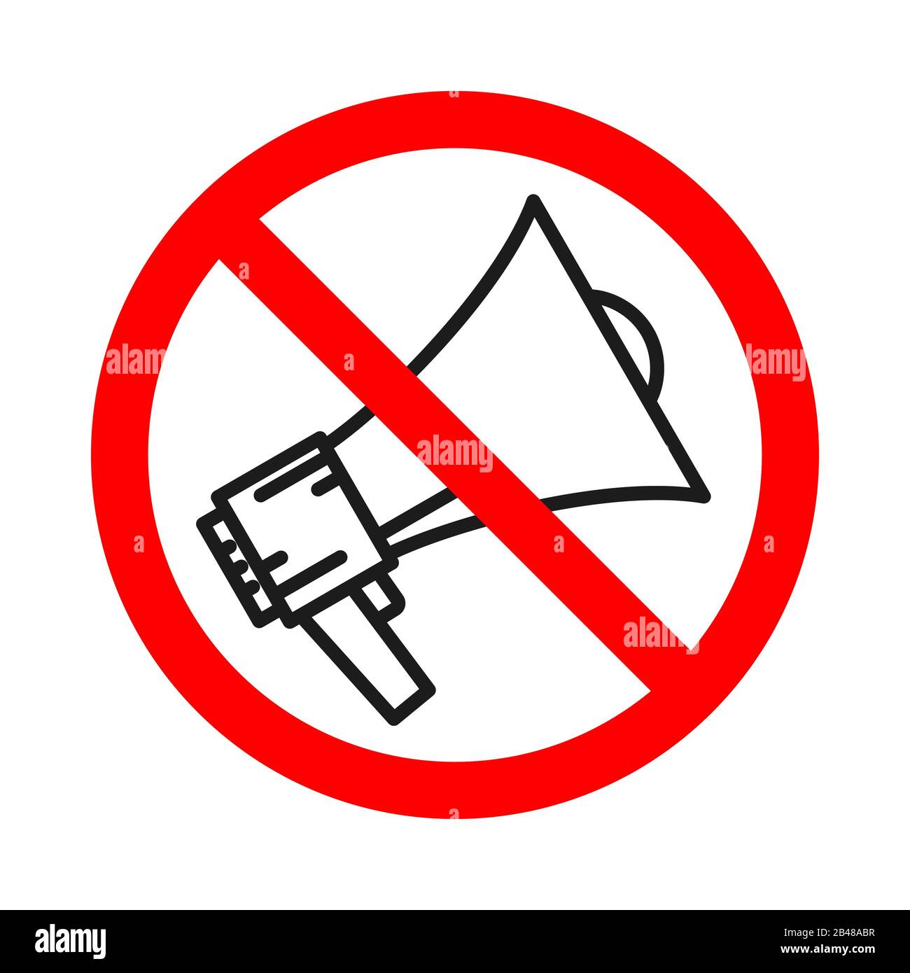 Vector symbol of rally or protest. No megaphone icon. No noise concept ...