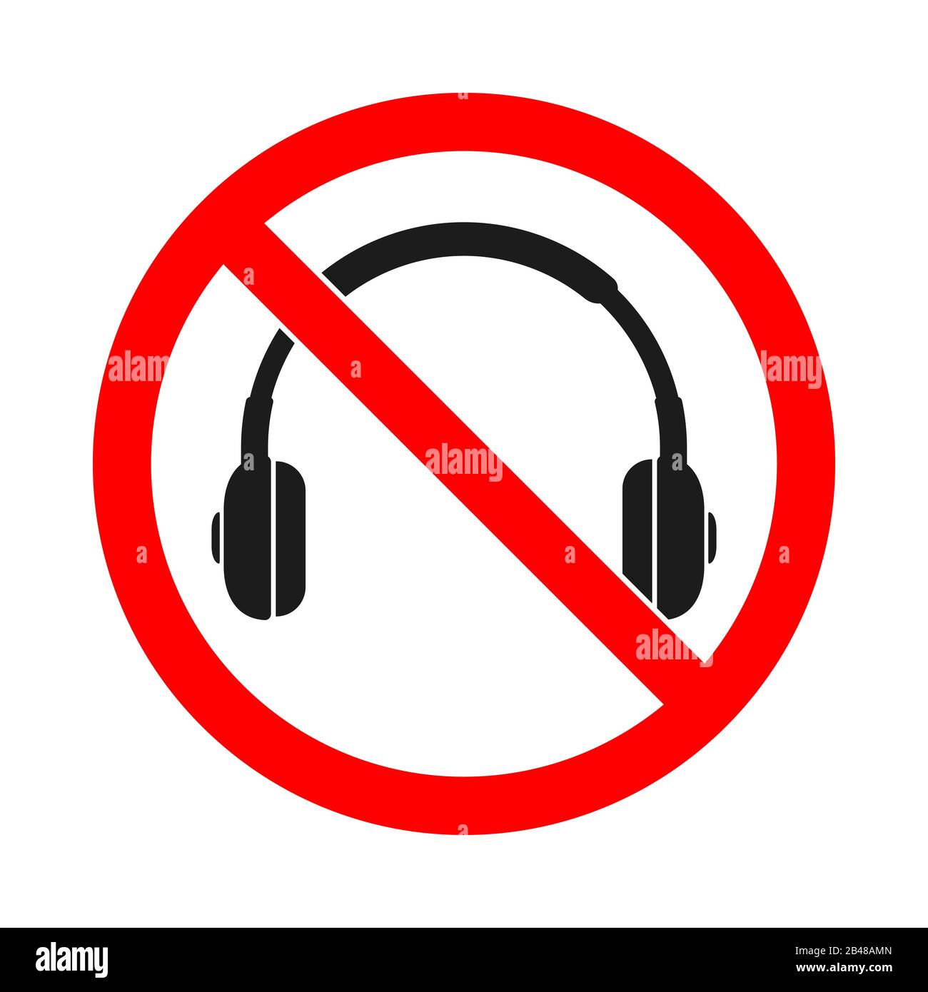 Headphones on white Stock Vector Images - Alamy