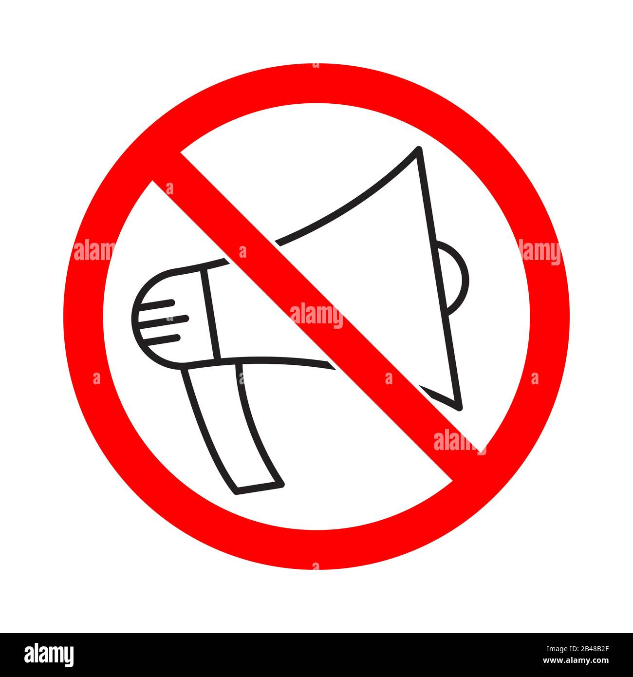 Vector symbol of rally or protest. No megaphone icon. No noise concept ...