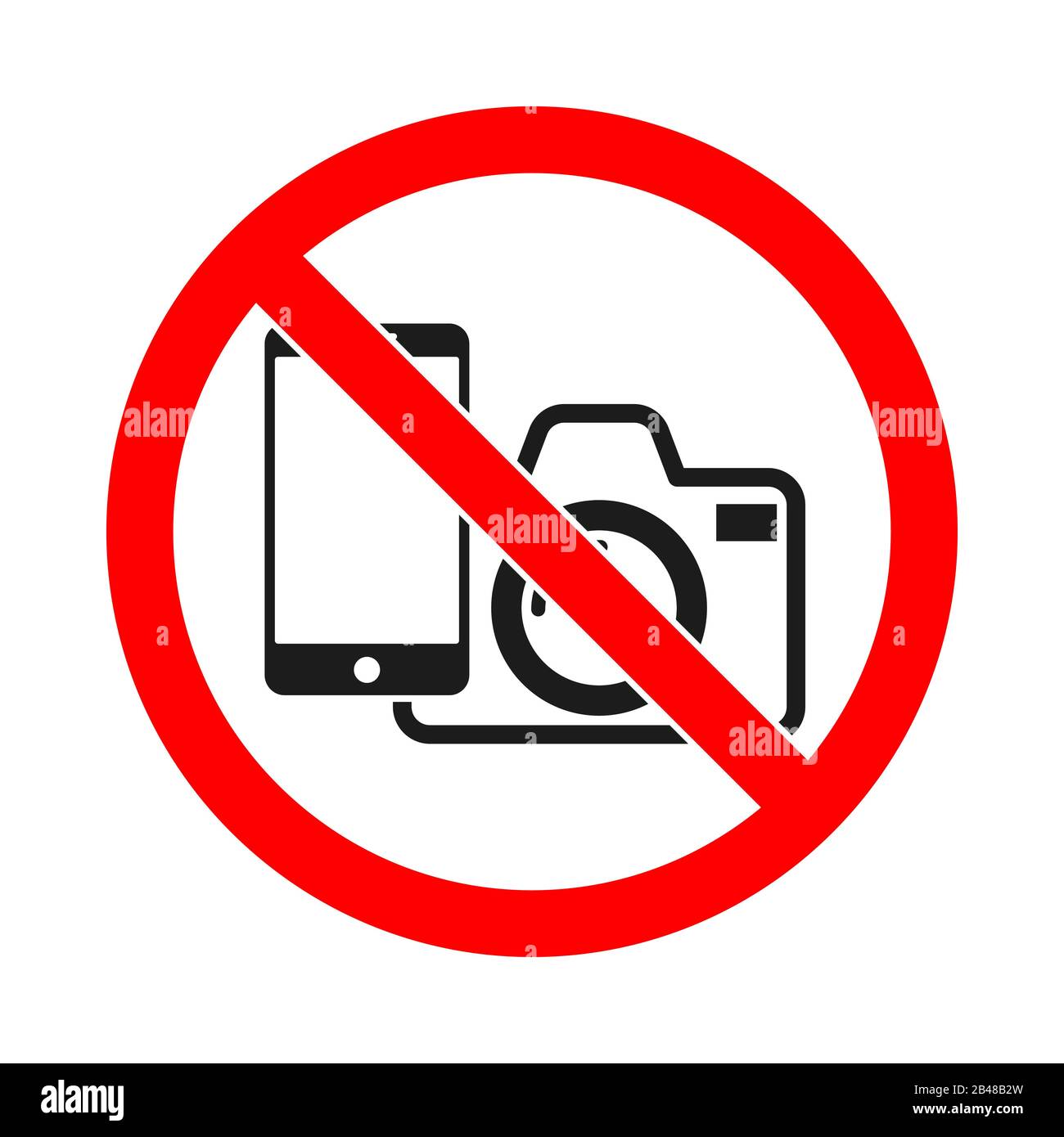 Phone and camera forbidden vector sign. No phone, no camera sign on ...