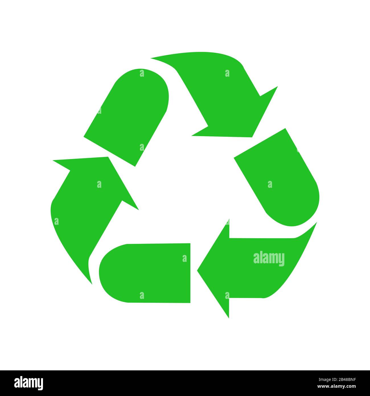 Recycle vector icon. Recycled cycle arrow in flat design. Arrow ...