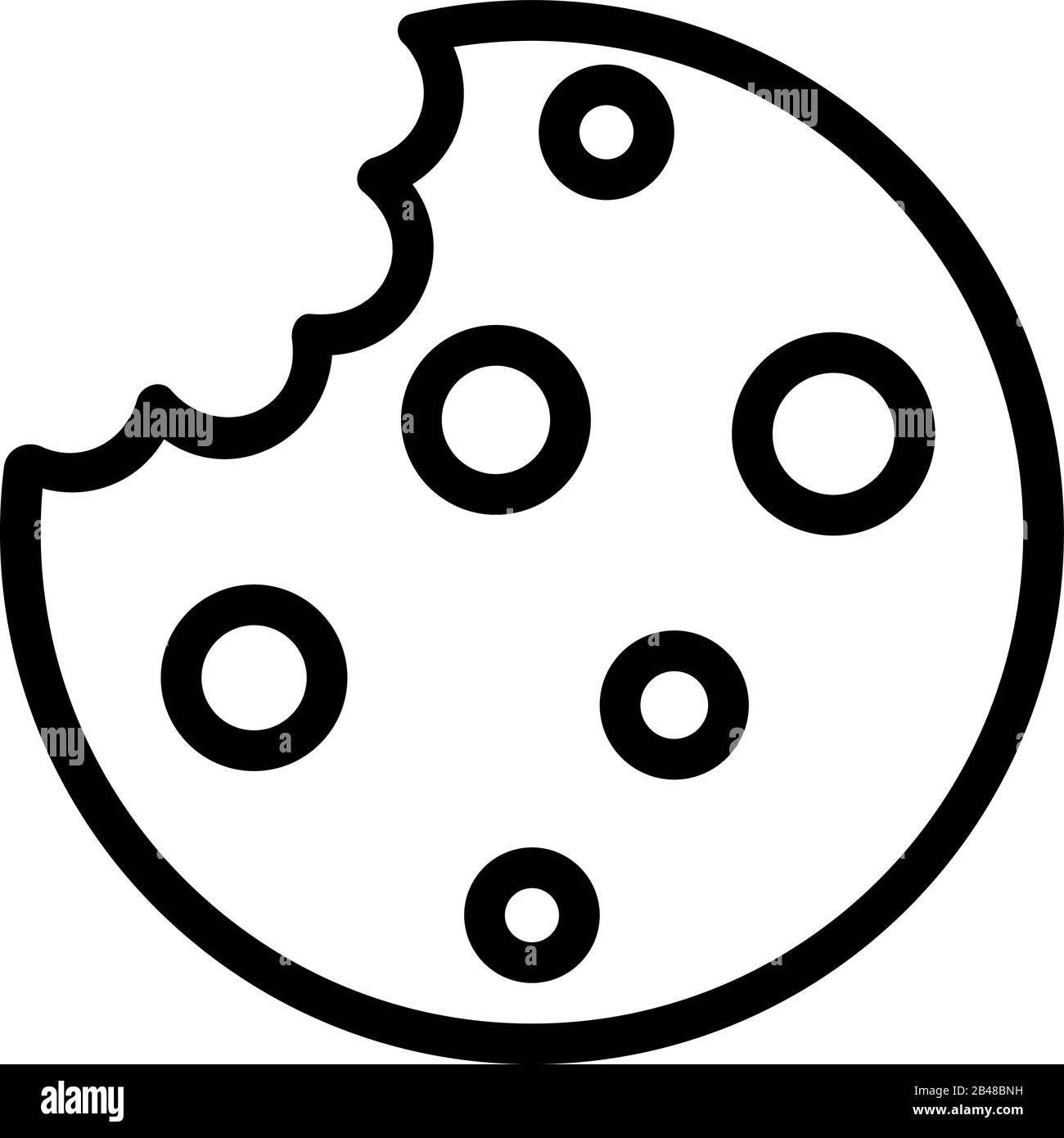 Delicious cookie icon vector. Isolated contour symbol illustration ...