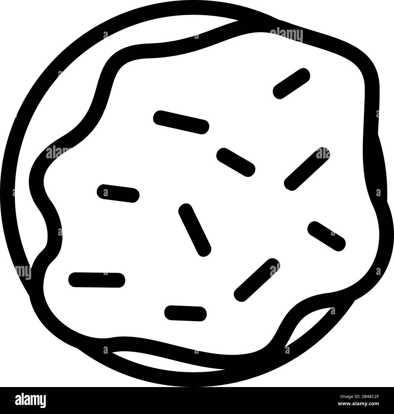 Delicious cookie icon vector. Isolated contour symbol illustration ...
