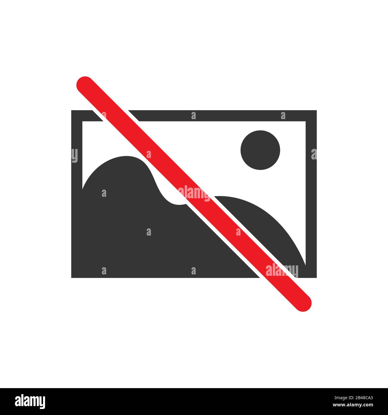 No photo vector icon on white background. No picture sign. No image ...