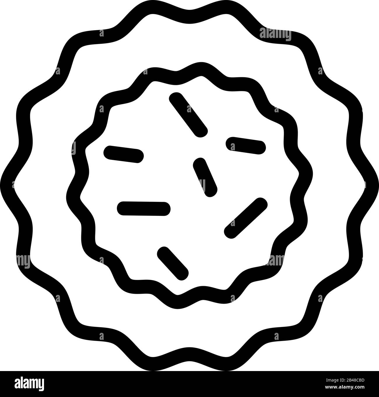 Delicious cookie icon vector. Isolated contour symbol illustration ...