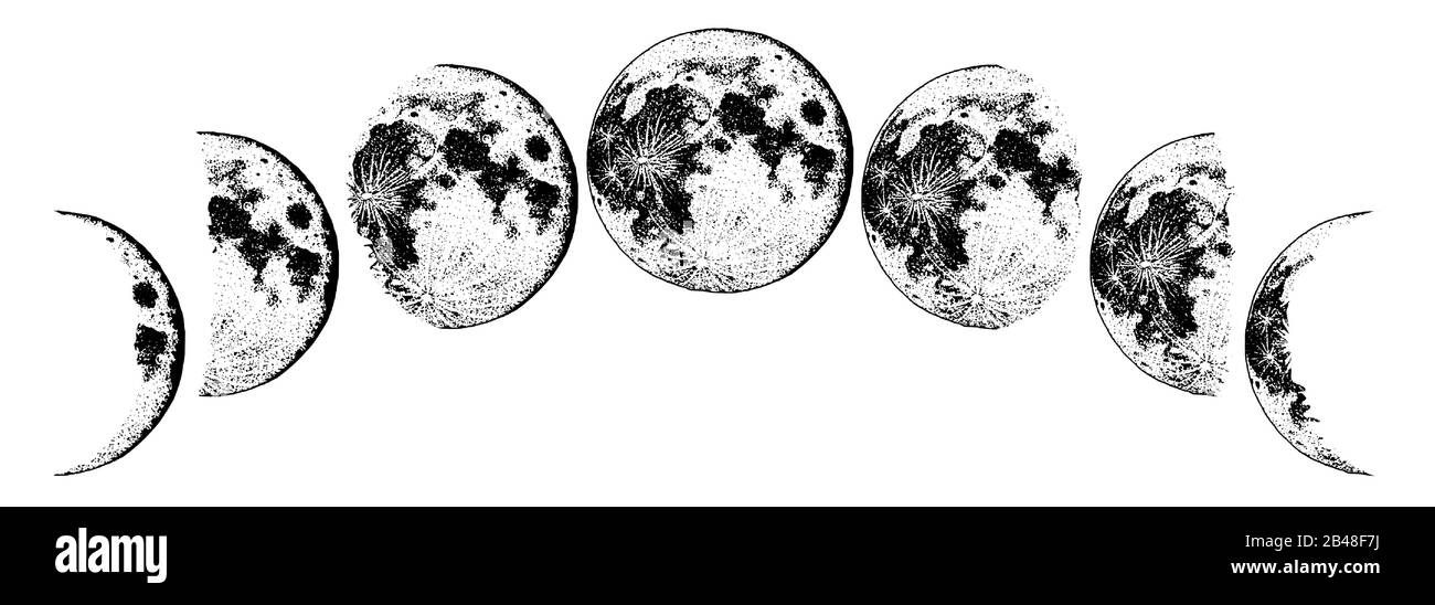 Moon Phases Drawing