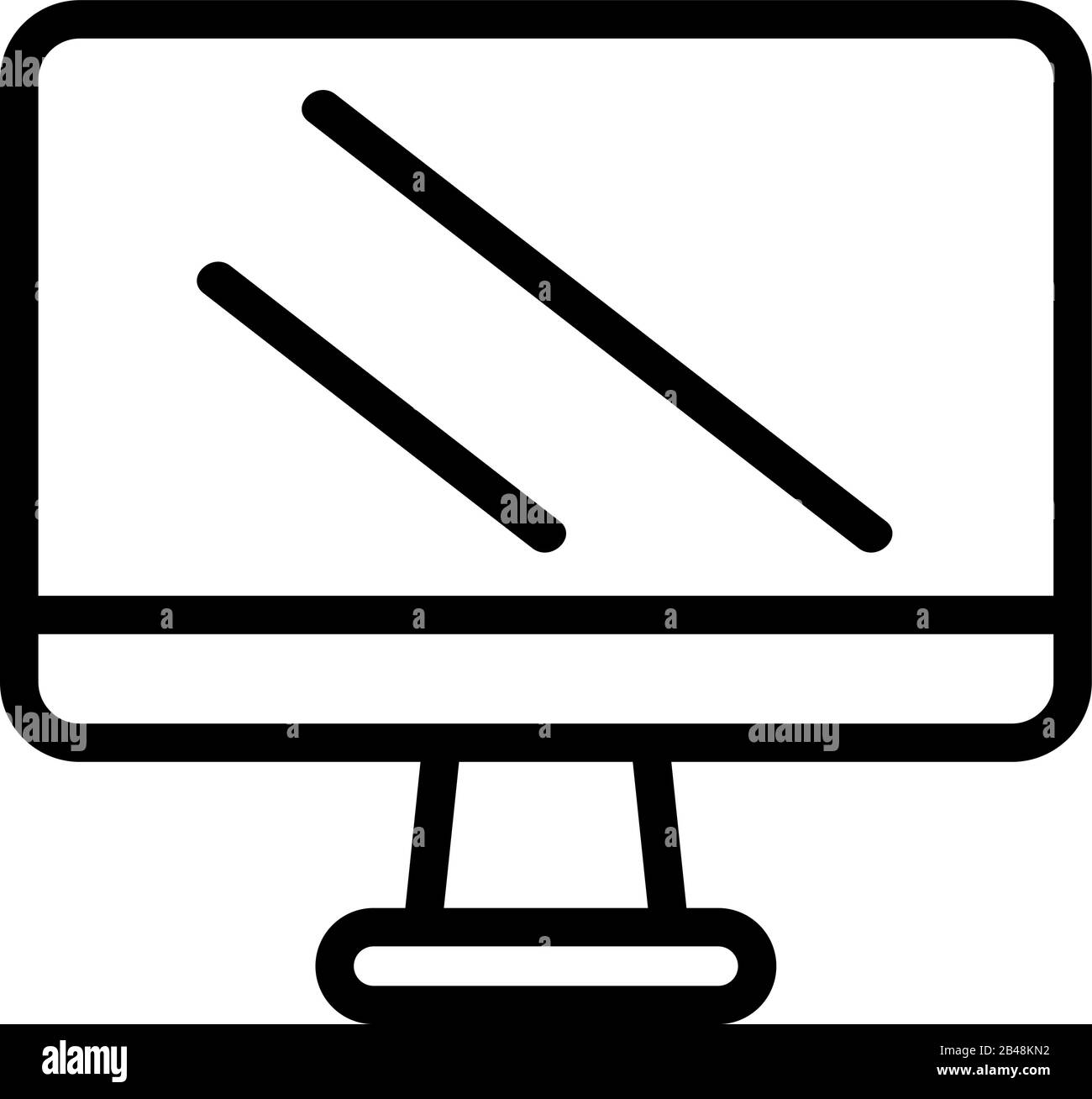 Modern computer icon vector. Isolated contour symbol illustration Stock ...