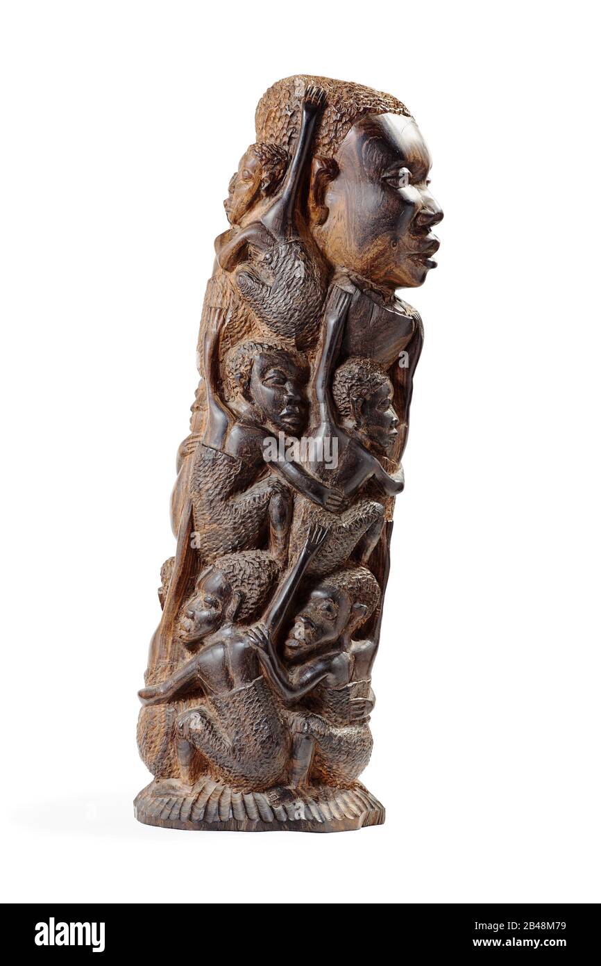 LUSAKA, ZAMBIA - NOVEMBER 2013: Typical examples of African art ...