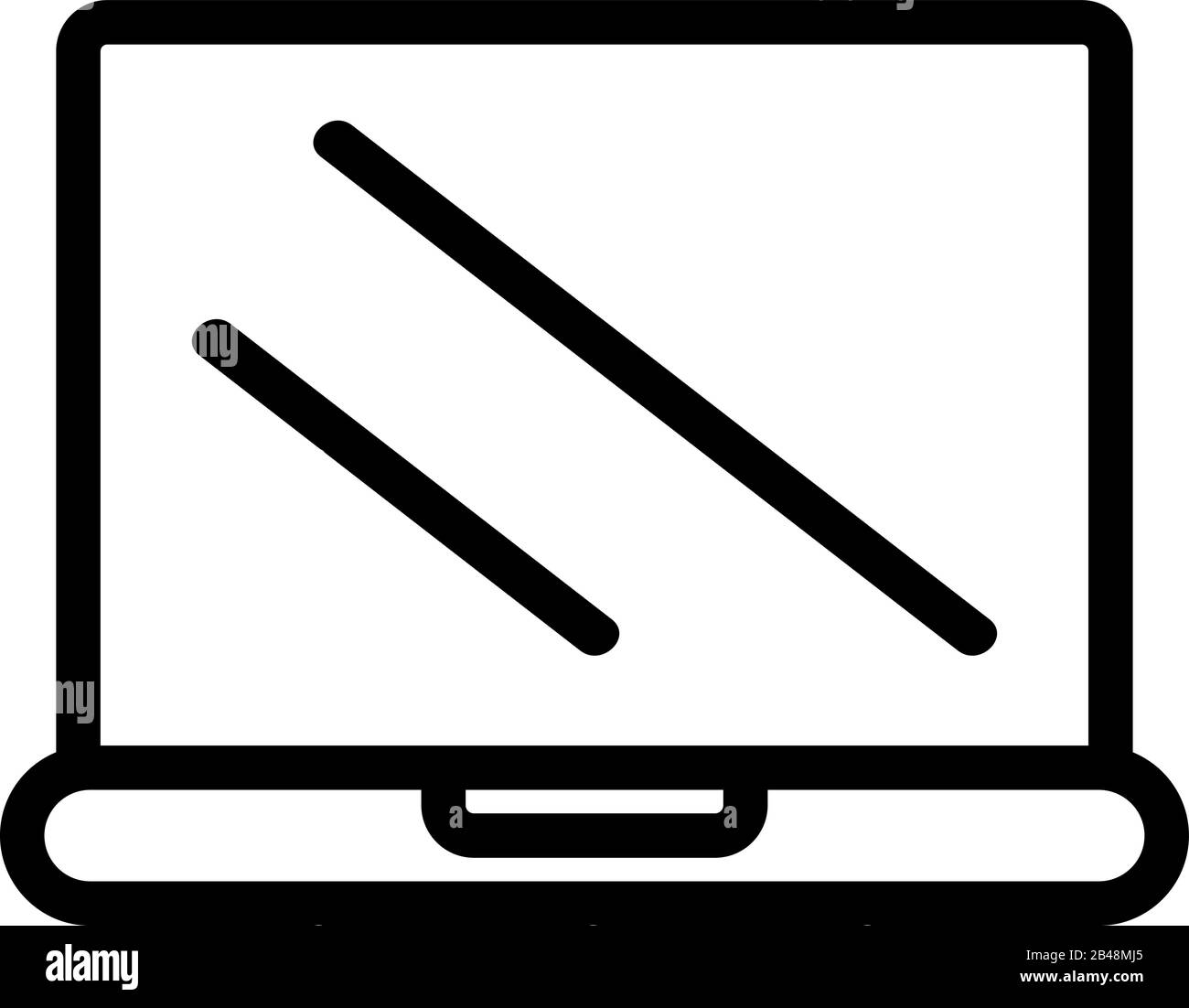 Modern computer icon vector. Isolated contour symbol illustration Stock ...