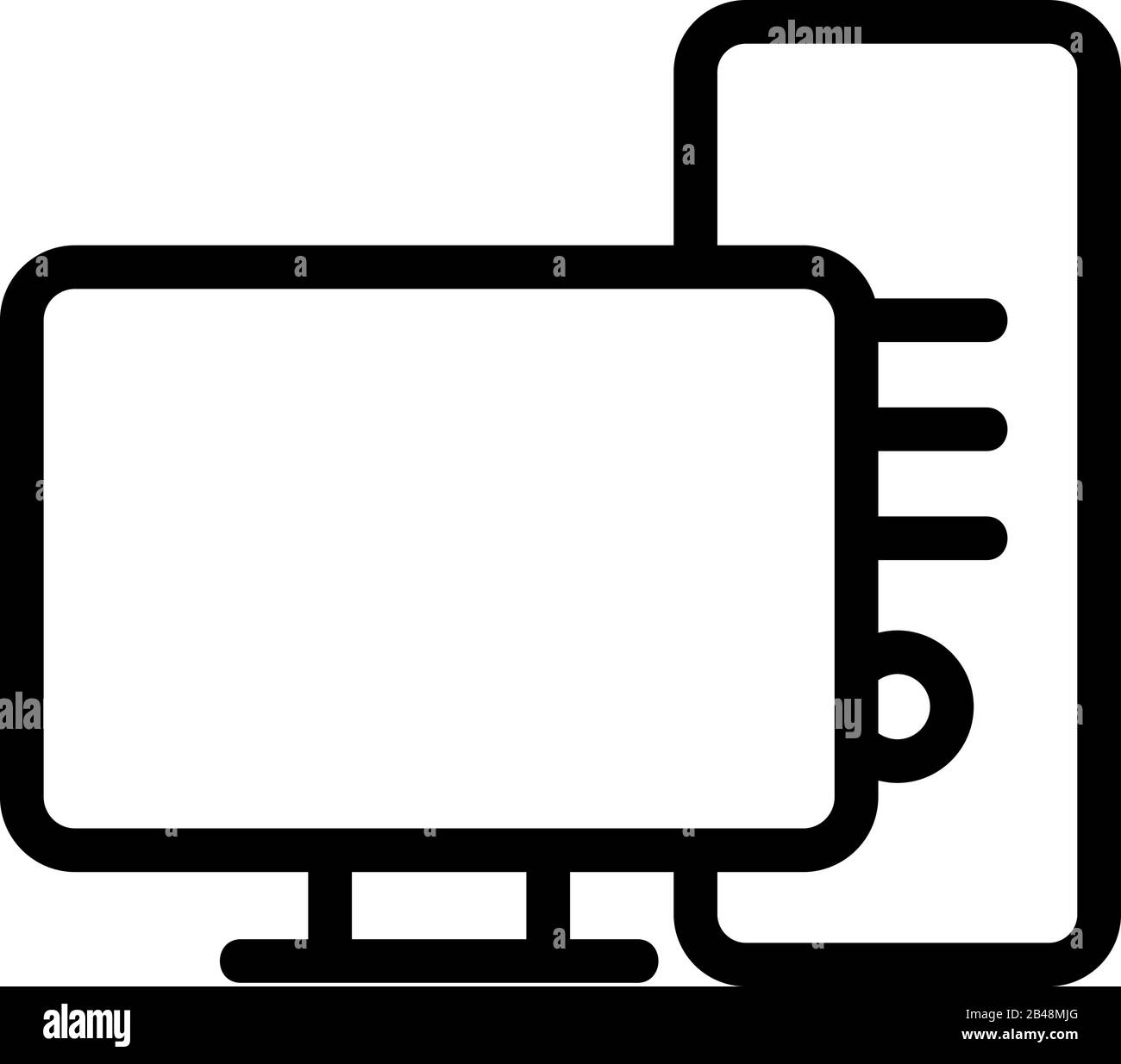 Modern computer icon vector. Isolated contour symbol illustration Stock ...