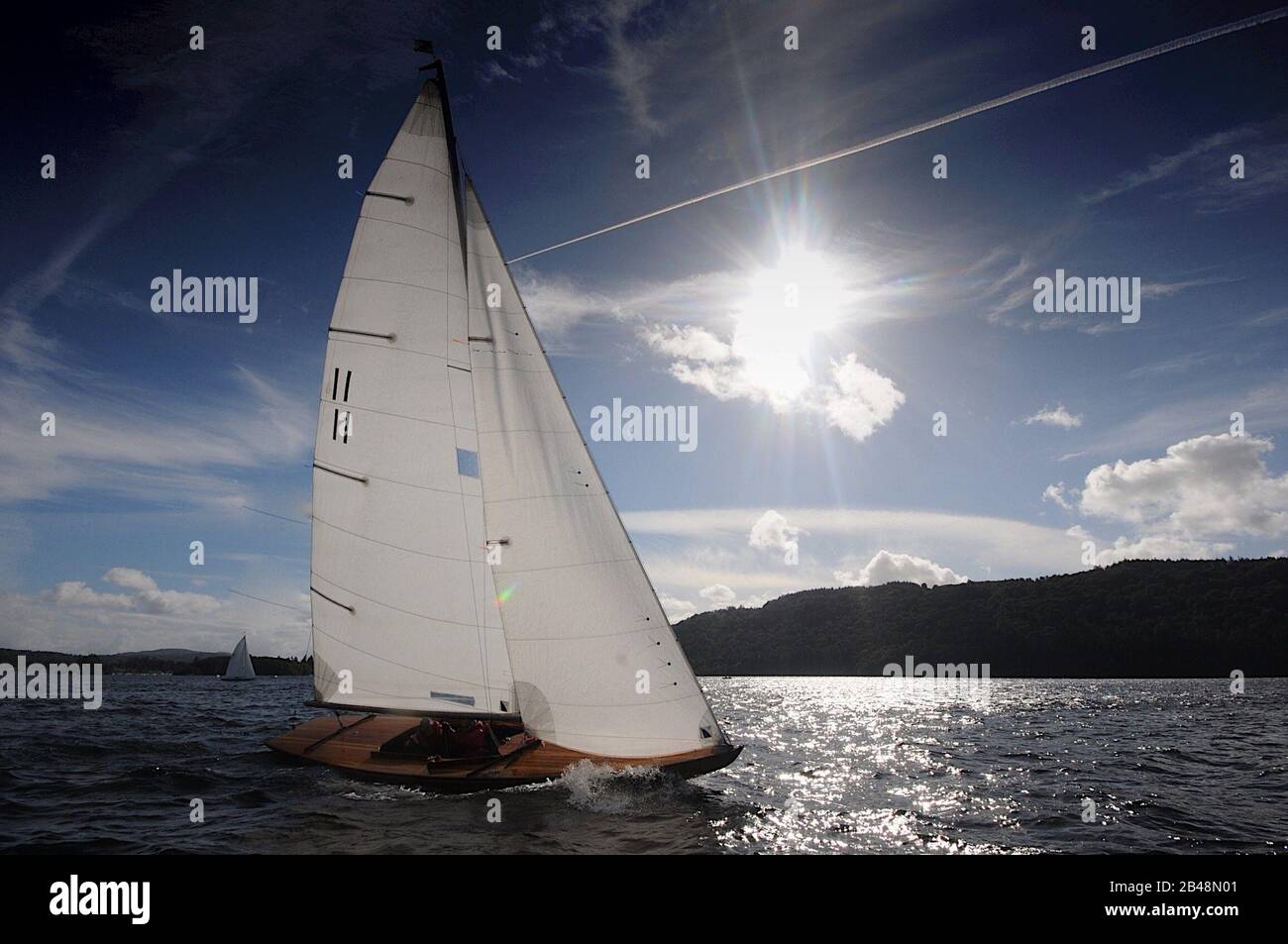 Sailing on Lake Windermere Stock Photo - Alamy