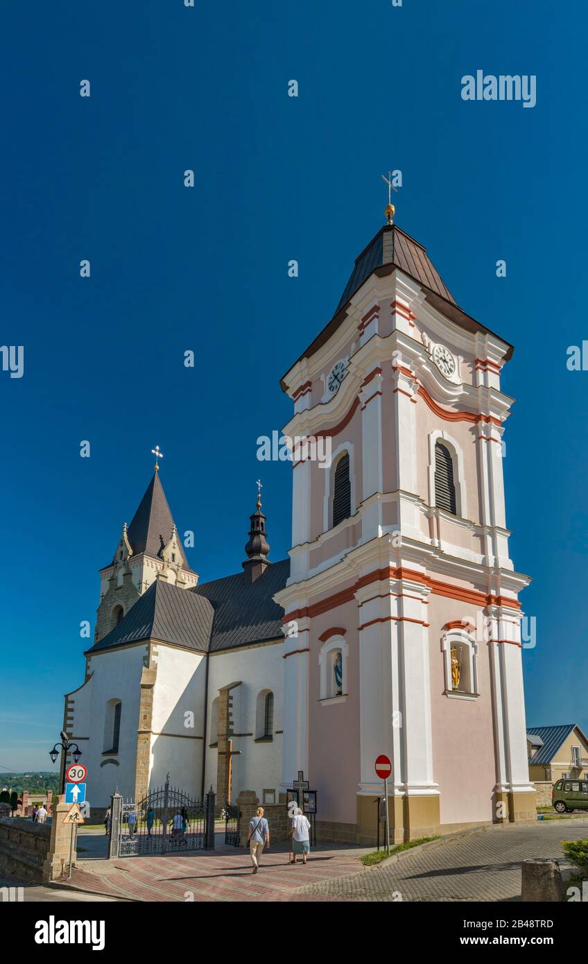Visitation Church, 16th century, in Lesko, Malopolska, Poland Stock ...