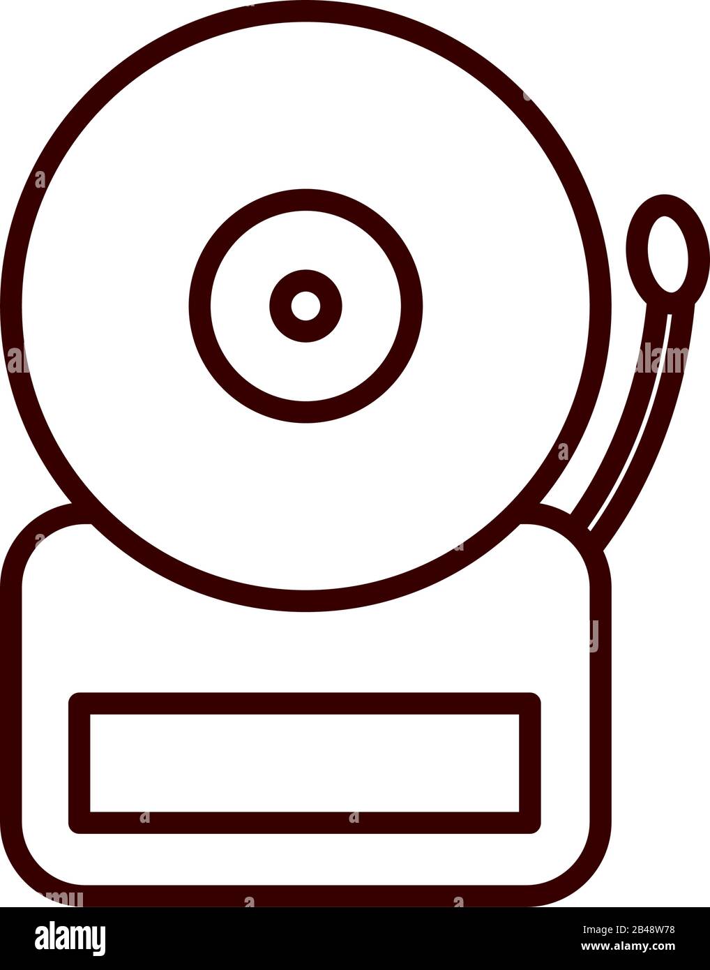 Bell line style icon design, Emergency rescue save department 911 ...