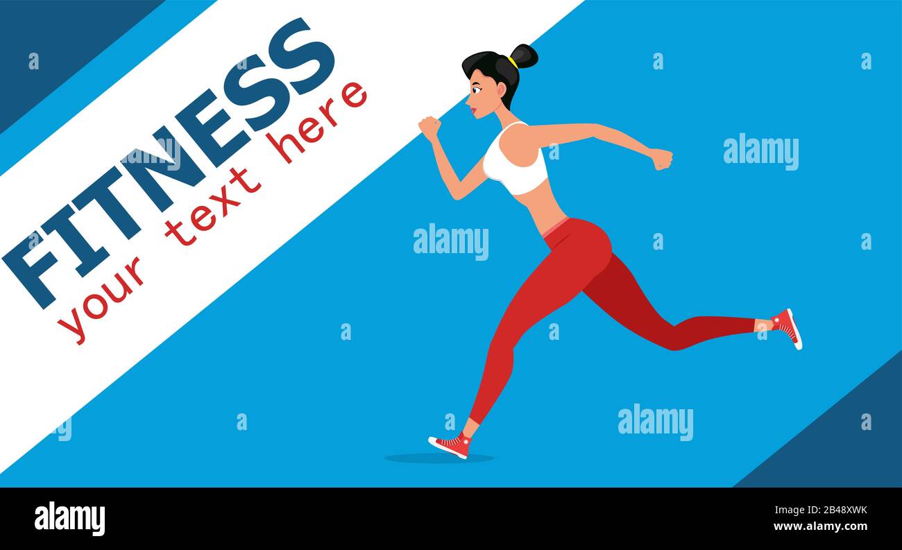 Strong athletic woman sprinter running Stock Vector Image & Art - Alamy