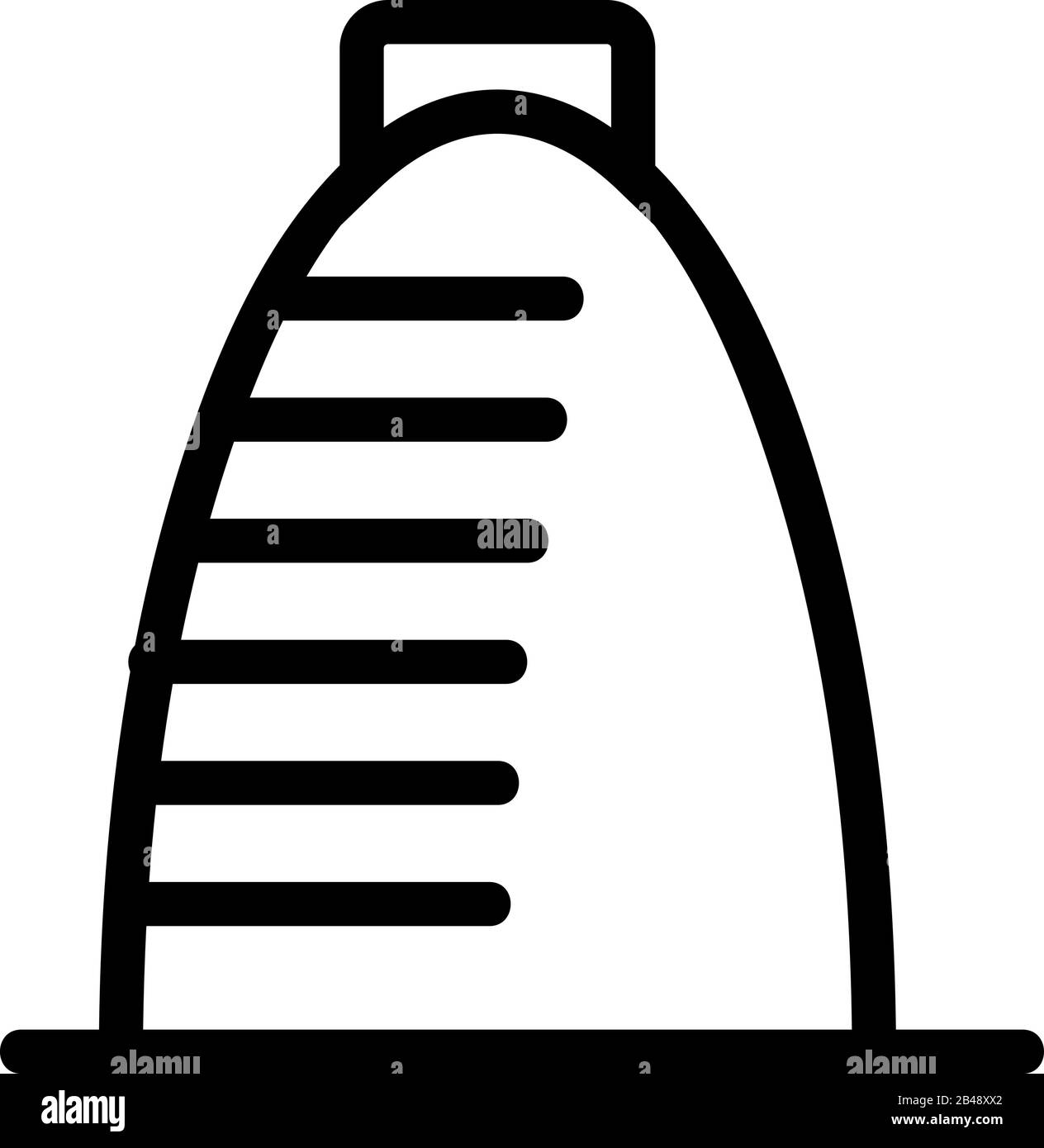 skyscraper icon vector. Isolated contour symbol illustration Stock ...