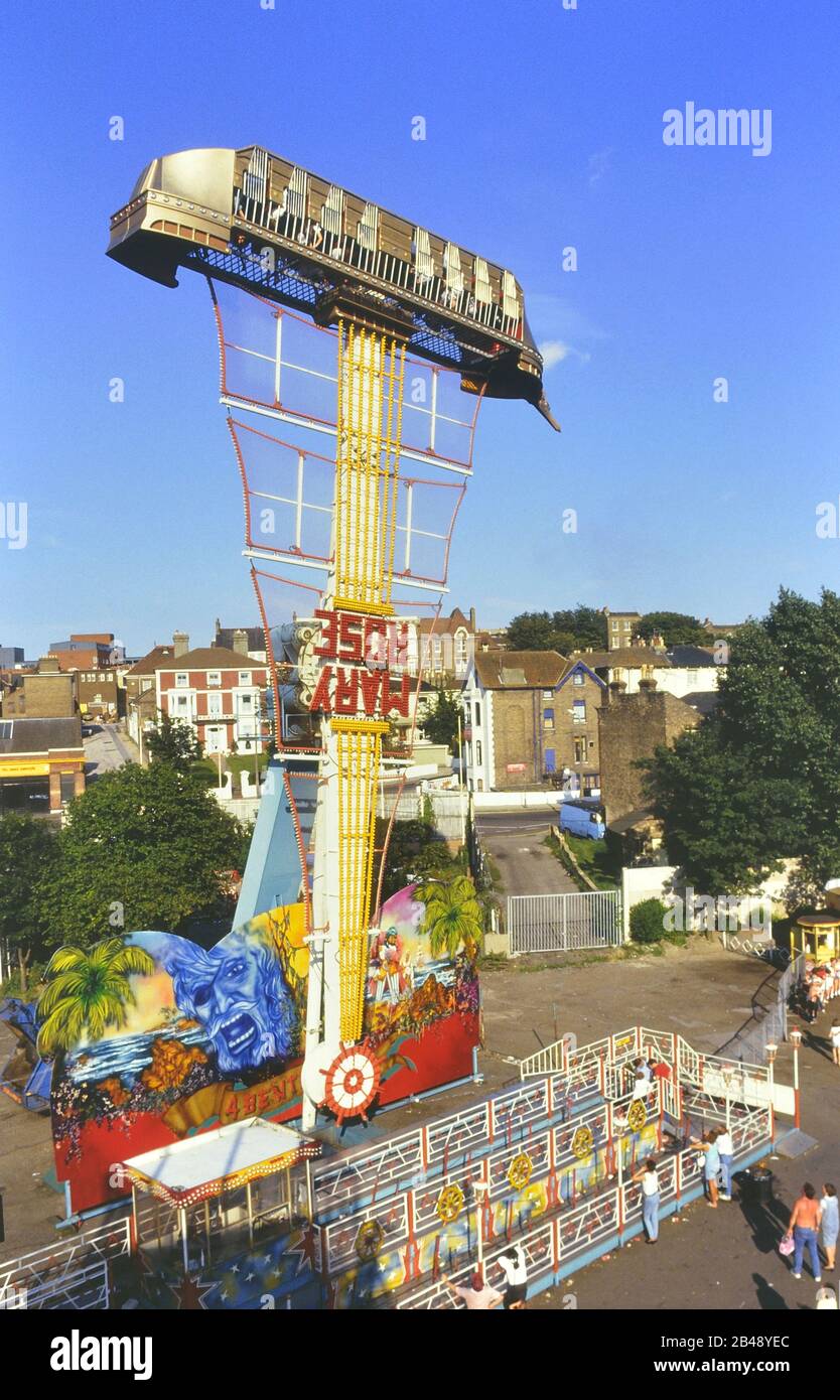 The Mary Rose ride at Dreamland Margate. Kent. England. Circa 1980's ...