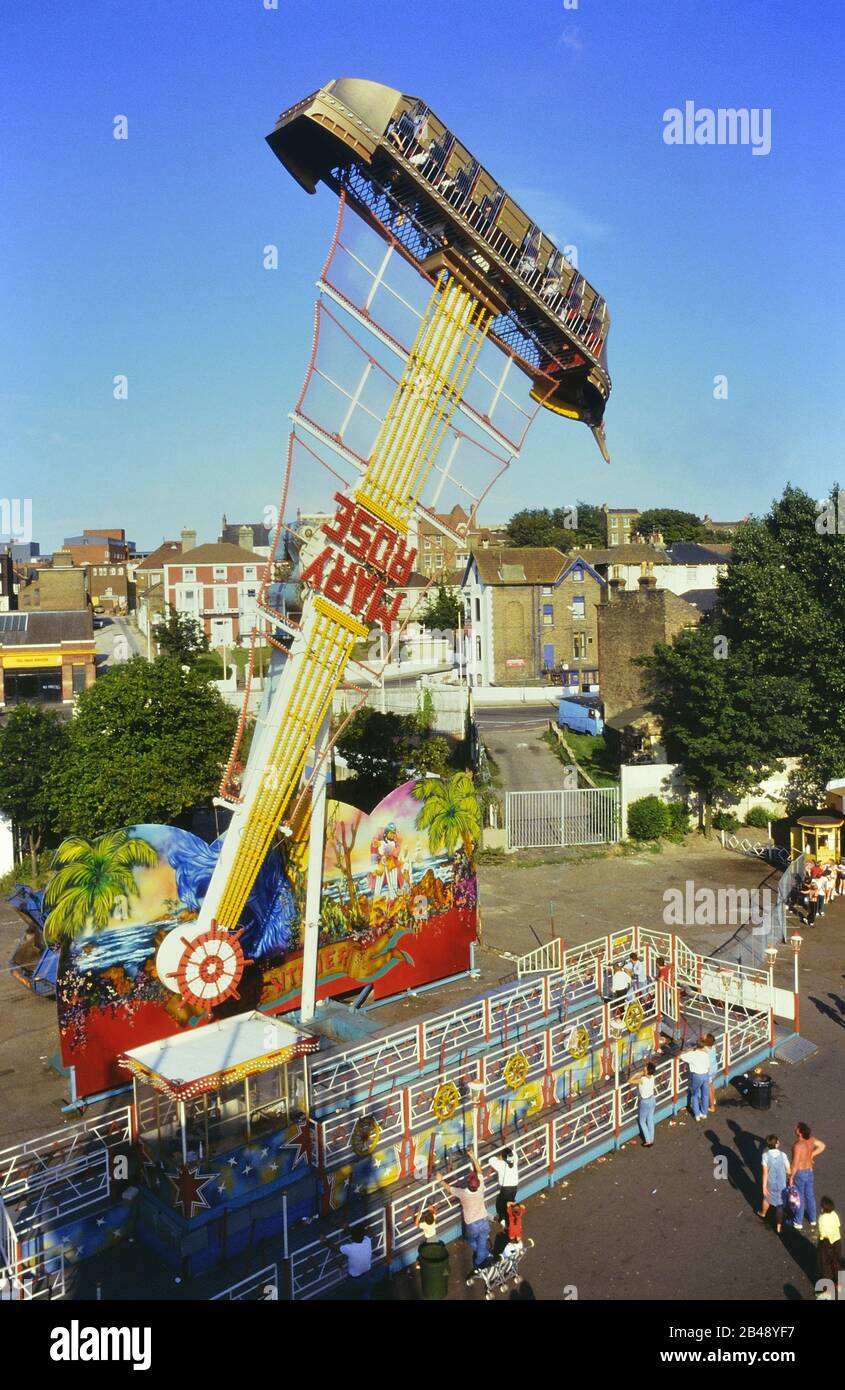 The Mary Rose ride at Dreamland Margate. Kent. England. Circa 1980's ...