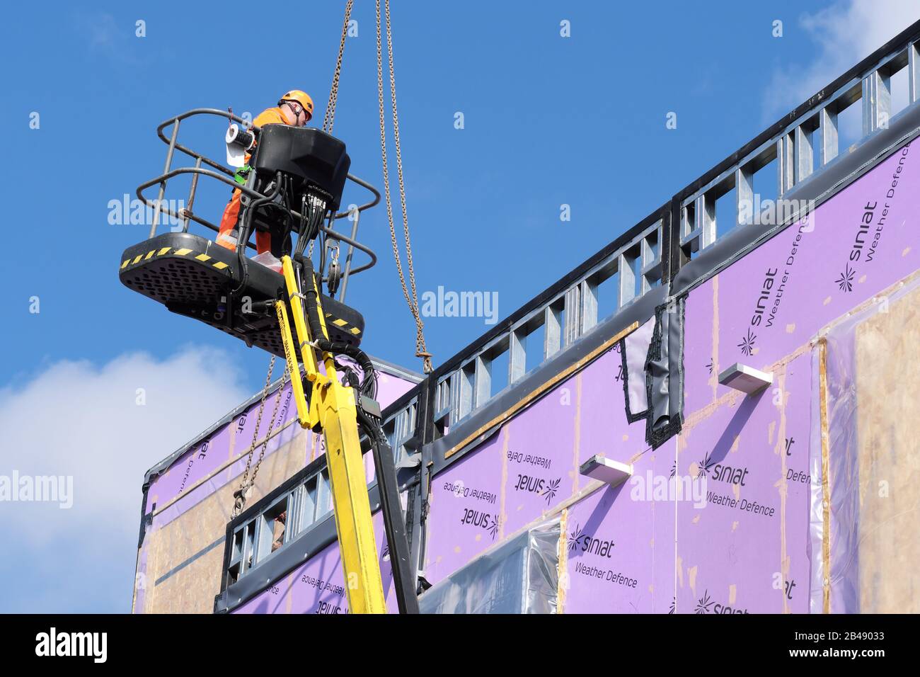 Prefabricated modular construction pods being assembled for student ...