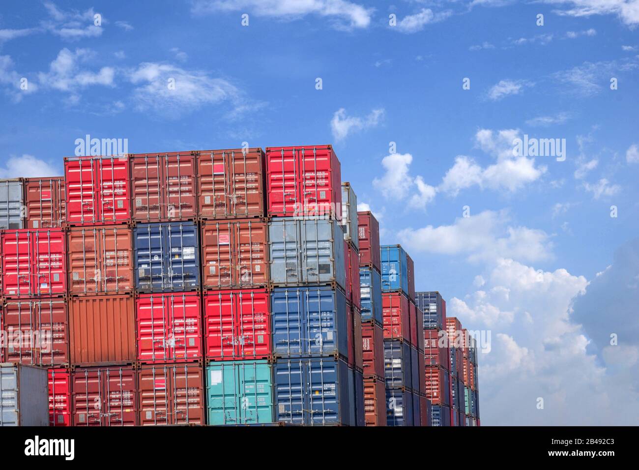 Container stack for packing goods For morning import and export Stock ...