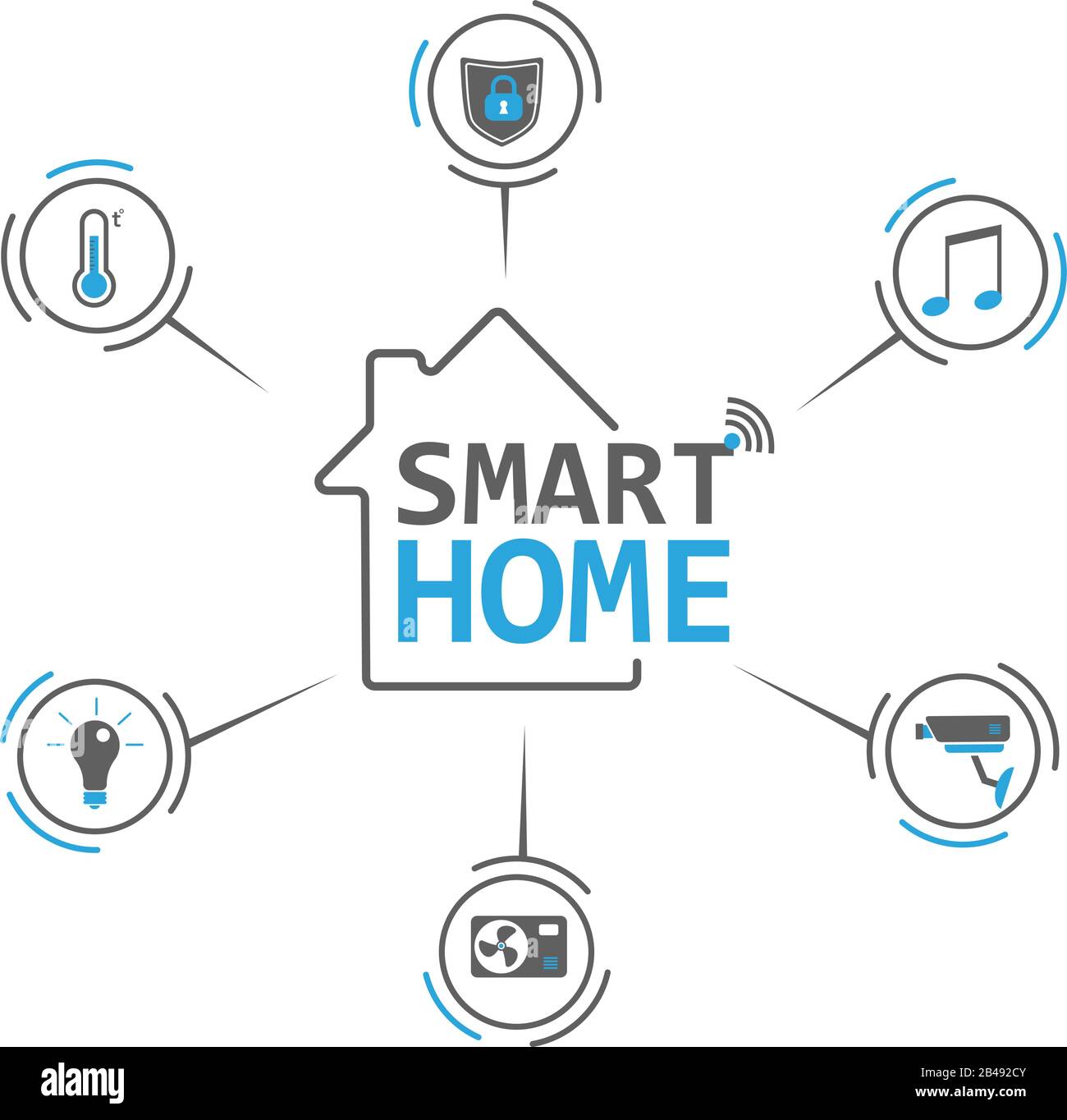 Smart assistant wireless home Stock Vector Images - Alamy