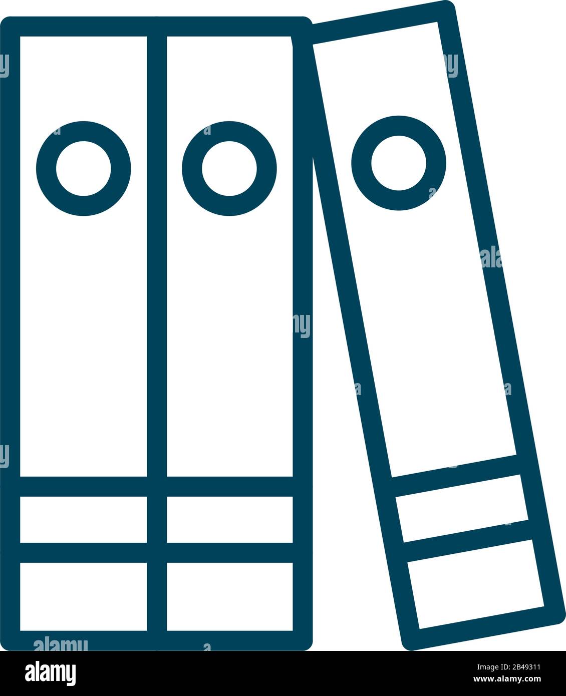 Files line style icon design, Document data archive storage organize business office and ...