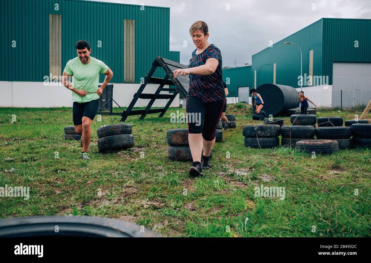 Girl dragging man hi-res stock photography and images - Alamy