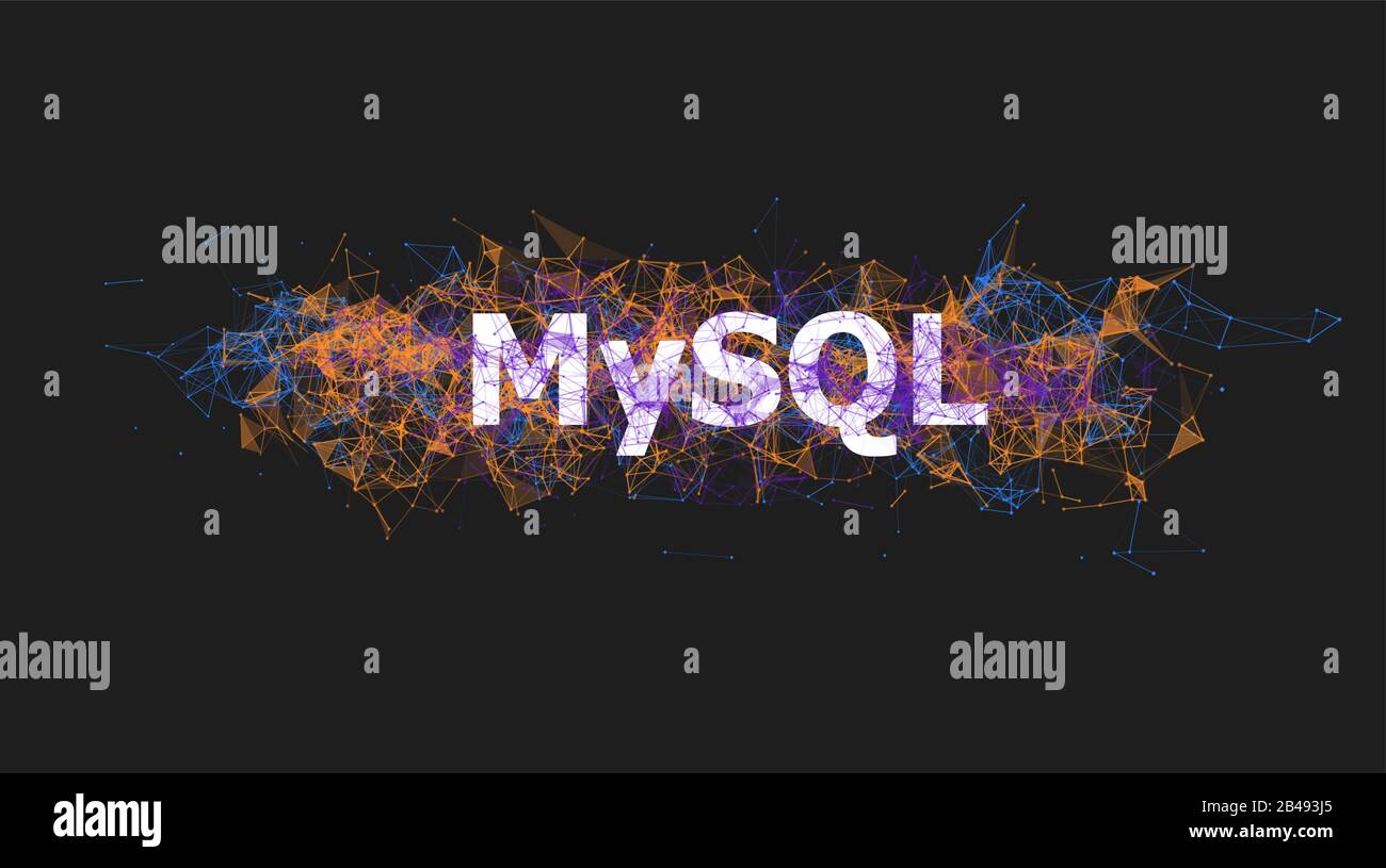 Mysql Database Banner With Colorful Plexus Design Stock Vector Image And Art Alamy 