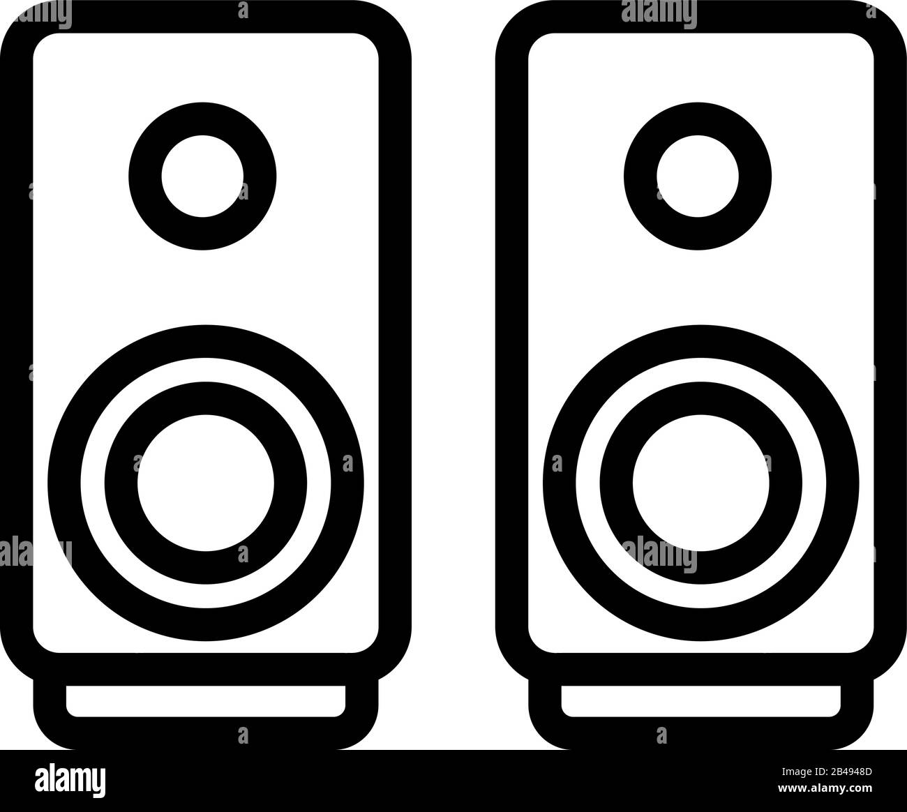 Acoustics column icon vector. Isolated contour symbol illustration ...