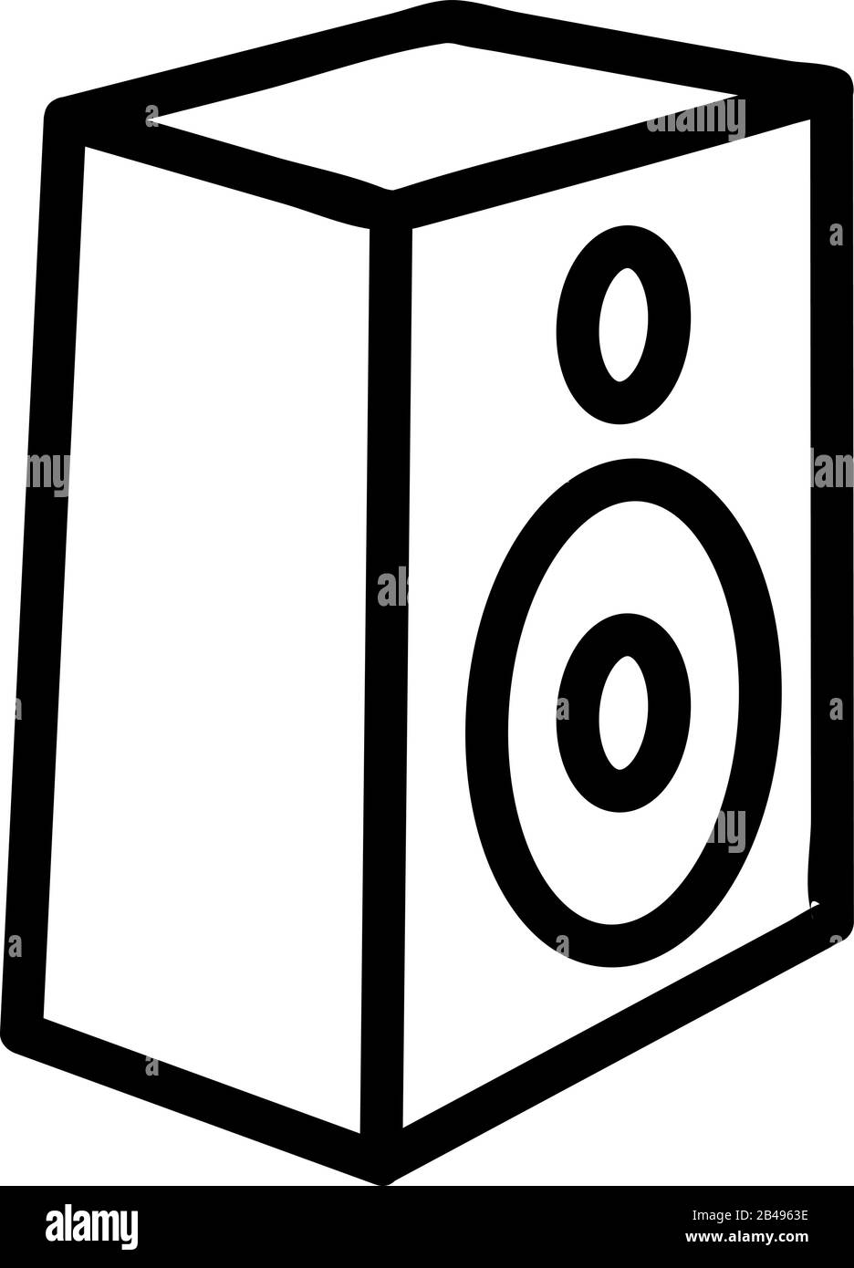 Acoustics column icon vector. Isolated contour symbol illustration ...
